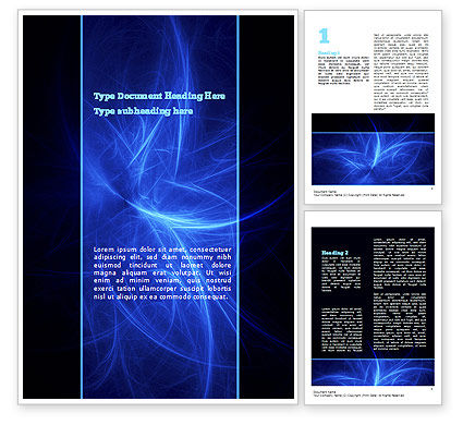 Abstract Blue Nebula Word Template 10900 | PoweredTemplate.com