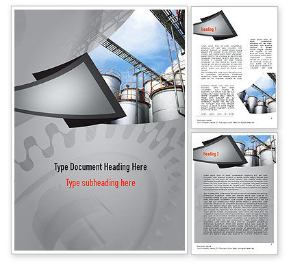 Industrial Tanks Word Template 10916 | PoweredTemplate.com