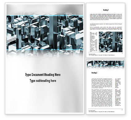 Plantilla de Word - rascacielos concepto abstracto | 10922 ...