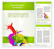 Paint Splash PowerPoint Template, Backgrounds | 10929 | PoweredTemplate.com