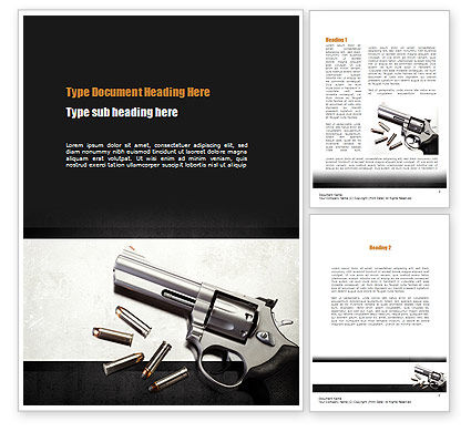 Plantilla de Word - pistola | 10943 | PoweredTemplate.com