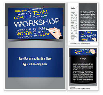 Training Workshop Word Templates Design, Download now | PoweredTemplate.com