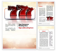 Lucky Sevens Word Template 10990 | PoweredTemplate.com