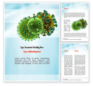 HIV Virus PowerPoint Template, Backgrounds | 11023 | PoweredTemplate.com