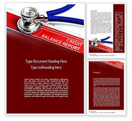 Credit Balance Report Word Template 11187 | PoweredTemplate.com