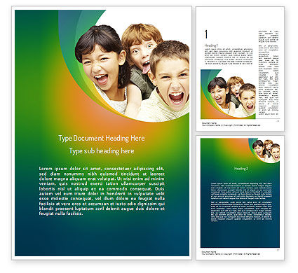 Kids Have Fun Word Template 11211 | PoweredTemplate.com