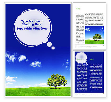 Tree on Horizon Word Template 11239 | PoweredTemplate.com