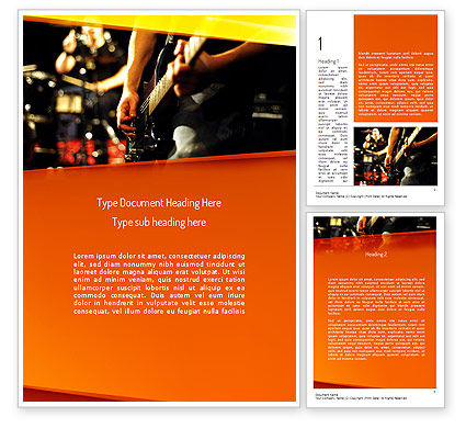 Plantilla de Word - banda en vivo | 11240 | PoweredTemplate.com
