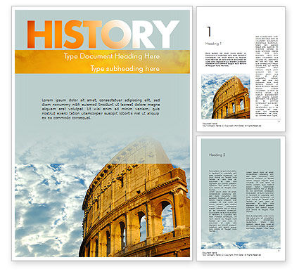 Plantilla de Word - el coliseo | 11338 | PoweredTemplate.com