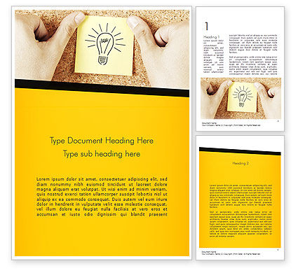 Plantilla de Word - notas de ideas | 11356 | PoweredTemplate.com