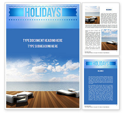 Wooden Terrace Word Template 11405 | PoweredTemplate.com