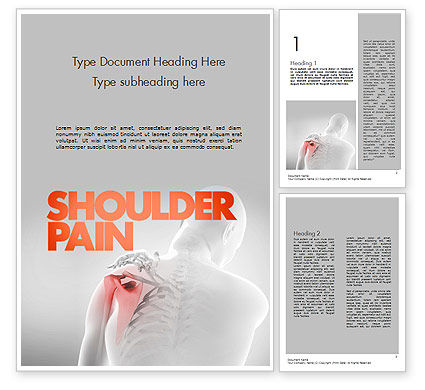 Shoulder Disorders Word Template 11418 | PoweredTemplate.com