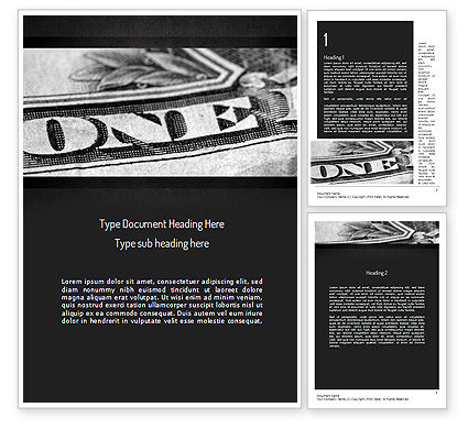 One Dollar Word Template 11439 | PoweredTemplate.com
