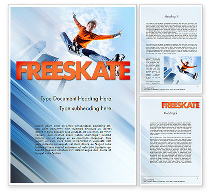 Freestyle Word Templates Design, Download now | PoweredTemplate.com