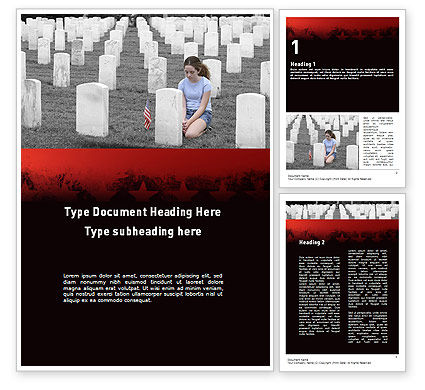 Honoring A Fallen Soldier Word Template 11479 | PoweredTemplate.com