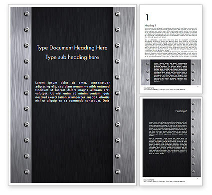 Metal Theme PowerPoint Template, Backgrounds | 11550 | PoweredTemplate.com