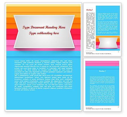 9 Free Colored Horizontal Lines Word Templates | PoweredTemplate.com