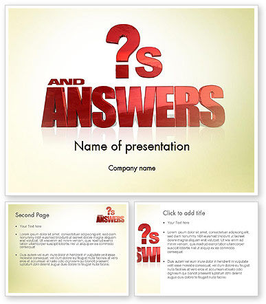 Free Questions Answers Powerpoint Template Free