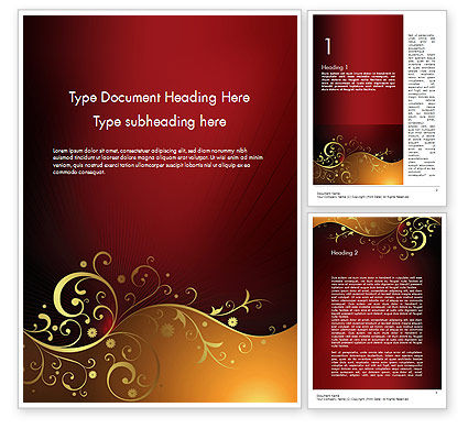 Swirls Word Templates Design, Download now | PoweredTemplate.com