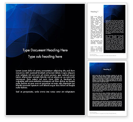 Black and Blue Abstract PowerPoint Template, Backgrounds | 11725 ...