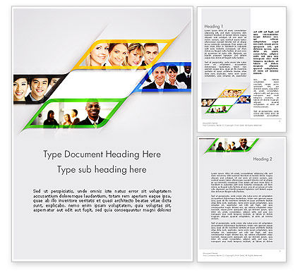 Successful Team Word Template 11812 | PoweredTemplate.com