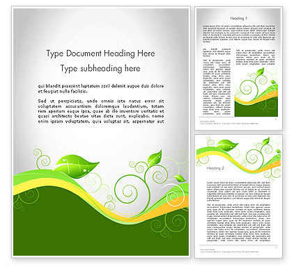 Floral Word Templates Design, Download now | PoweredTemplate.com