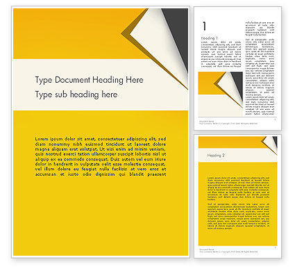Folded Paper Word Template 11826 | PoweredTemplate.com