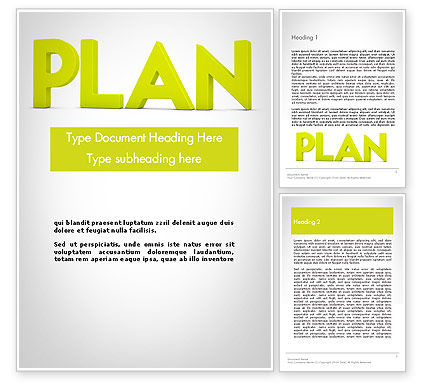 Word PLAN Word Template 11882 | PoweredTemplate.com