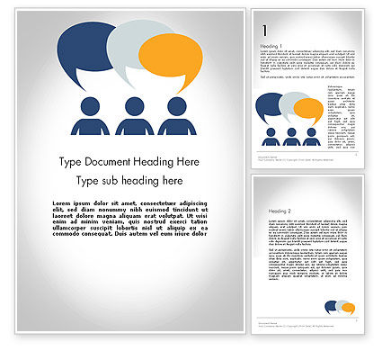 Chat PowerPoint Template, Backgrounds | 11889 | PoweredTemplate.com