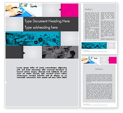 Modern Presentation Word Template 11890 | PoweredTemplate.com