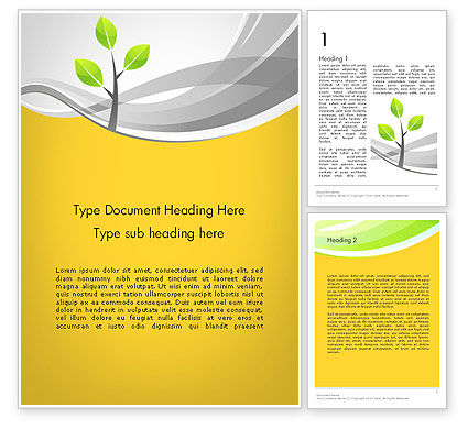 Sapling Word Template 11944 | PoweredTemplate.com