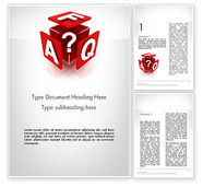 FAQ Cube PowerPoint Template, Backgrounds | 11987 | PoweredTemplate.com