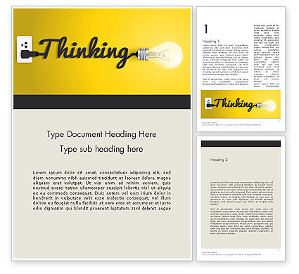 Thinking Concept Word Template 12145 | PoweredTemplate.com