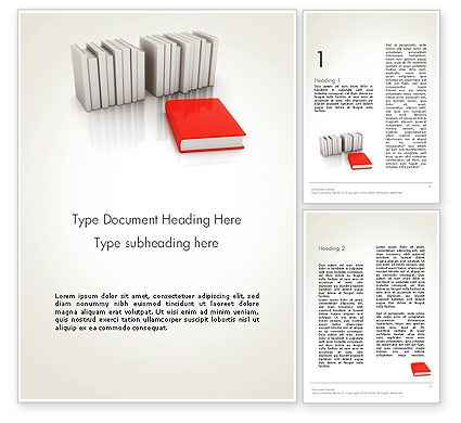 Books Development Word Template 12166. | PoweredTemplate.com
