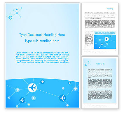 Airlines Theme PowerPoint Template, Backgrounds | 12189 ...