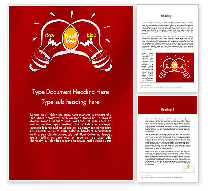 Plantilla de Word - mejor creación de ideas | 12260 | PoweredTemplate.com