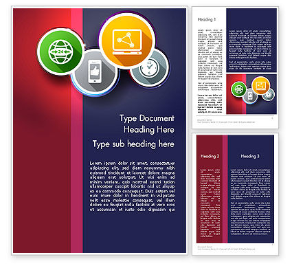 Colorful Word Templates Design, Download now | PoweredTemplate.com