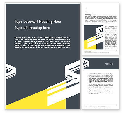 Broken Lines Word Templates Design, Download now | PoweredTemplate.com