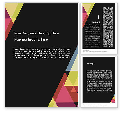 Modello Word - Astrazione geometrica | 12355 | PoweredTemplate.com