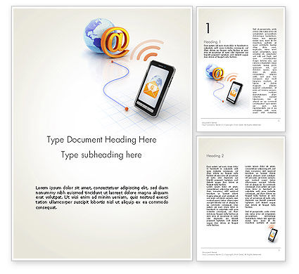 Plantilla de Word - red móvil | 12373 | PoweredTemplate.com