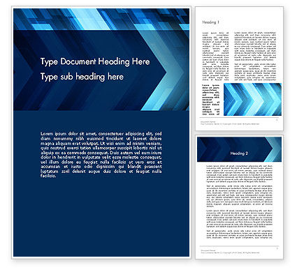 Forward Arrows Word Template 12403 | PoweredTemplate.com