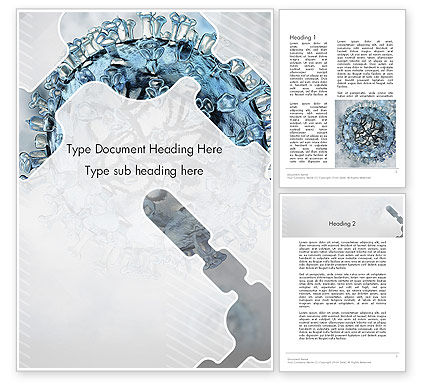 Virology Word Templates Design, Download now | PoweredTemplate.com