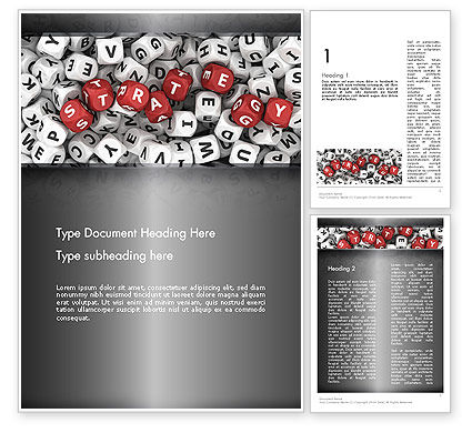 Strategy Concept Word Template 12496 | PoweredTemplate.com
