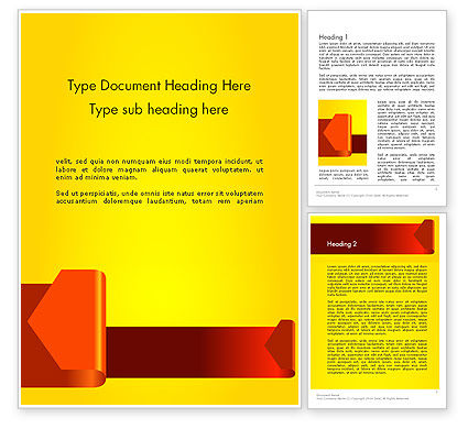 Cool Black Orange Theme Word Template 12514 | PoweredTemplate.com