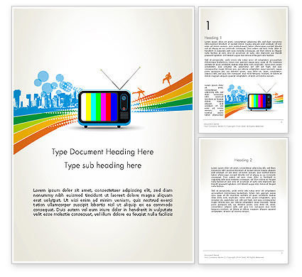 5 Templat Word televisi radio Gratis | PoweredTemplate.com