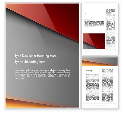 Abstract Solid Layers Word Template 12545 | PoweredTemplate.com