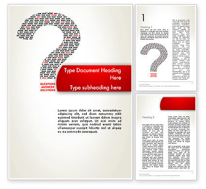 Faq Word Templates Design, Download now | PoweredTemplate.com