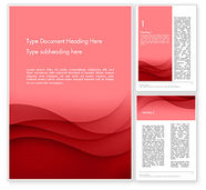 Red Waves PowerPoint Template, Backgrounds | 12617 | PoweredTemplate.com