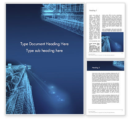 Abstract 3D Architect Word Template 12659 | PoweredTemplate.com