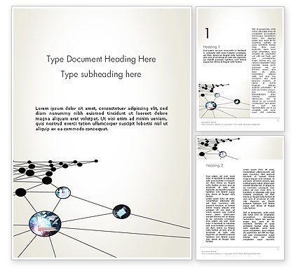 Computer Network Word Templates Design, Download now | PoweredTemplate.com